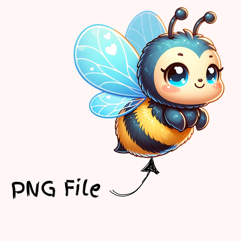 Blue Baby Bee Clipart Bundle 15 PNG High Quality Cartoon Soft Blue Boy ...