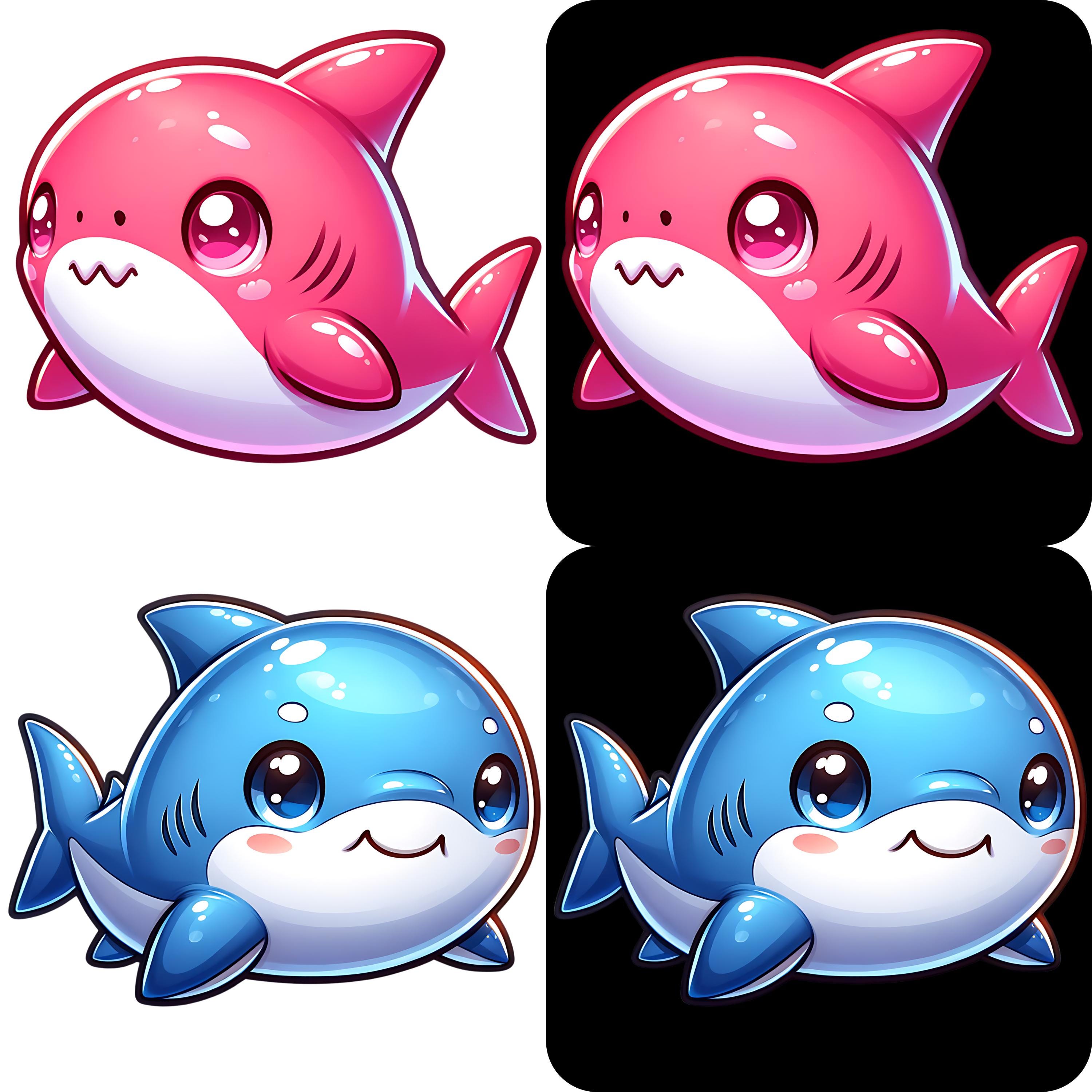 Baby Shark Clipart Bundle 15 PNG Cute Shark Printables Digital Download ...