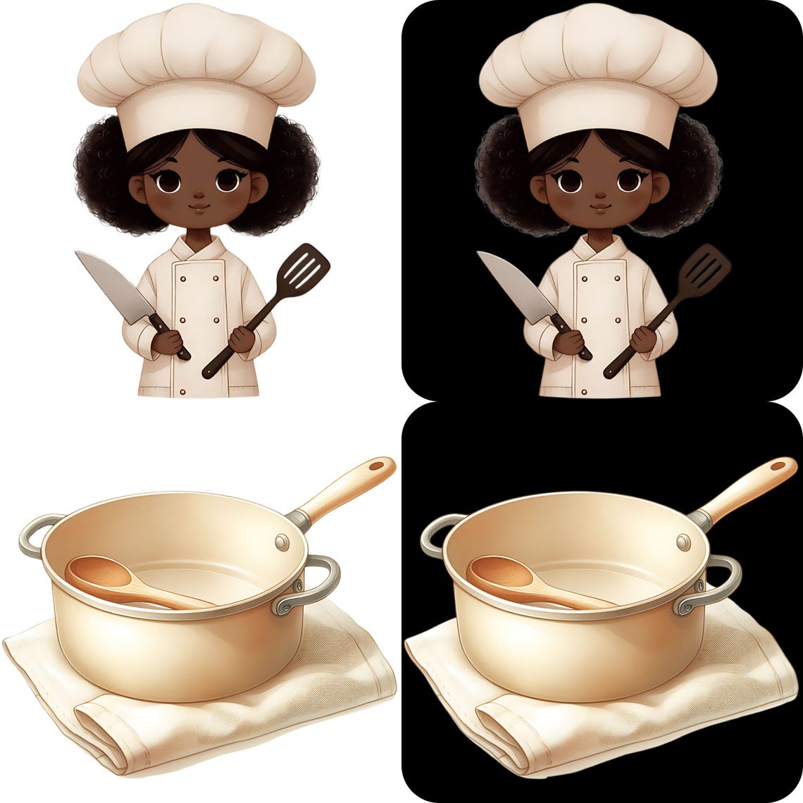 Beige Bakery Clipart Bundle 38 PNG High Quality Watercolor Neutral ...