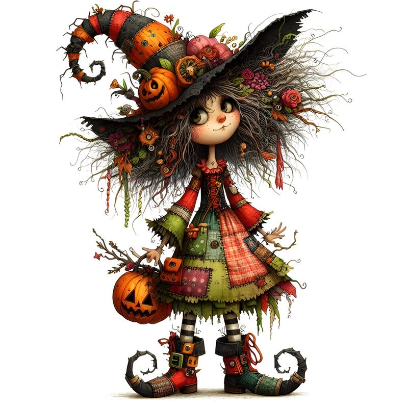 Halloween Quirky Witch - Etsy