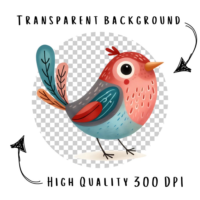 Little Birdy Clipart Bundle 15 PNG Watercolor Cute Bird Digital ...