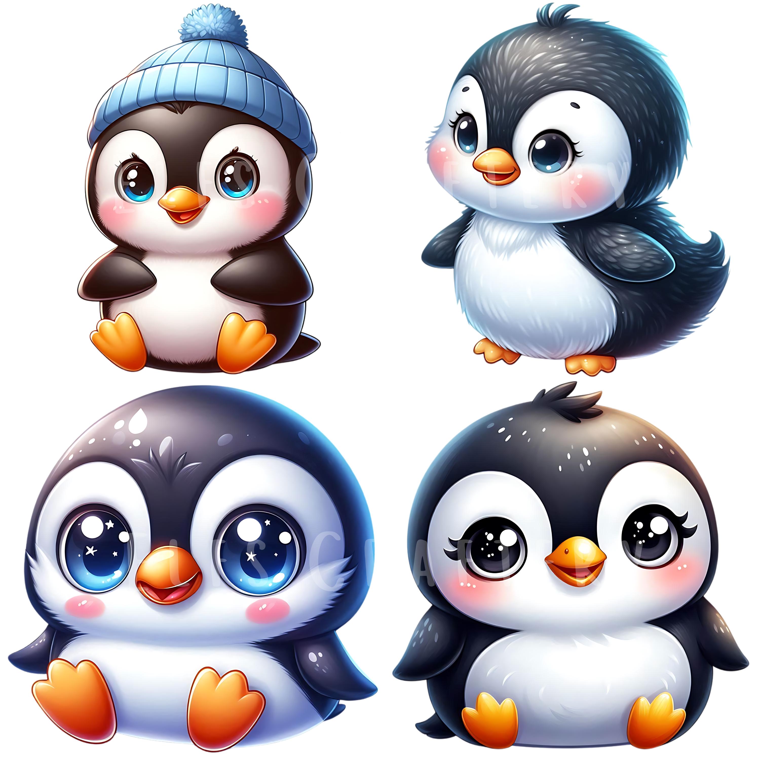 Cute Penguin Clipart Bundle 15 PNG Penguin Digital Clip Art Cute Artic ...