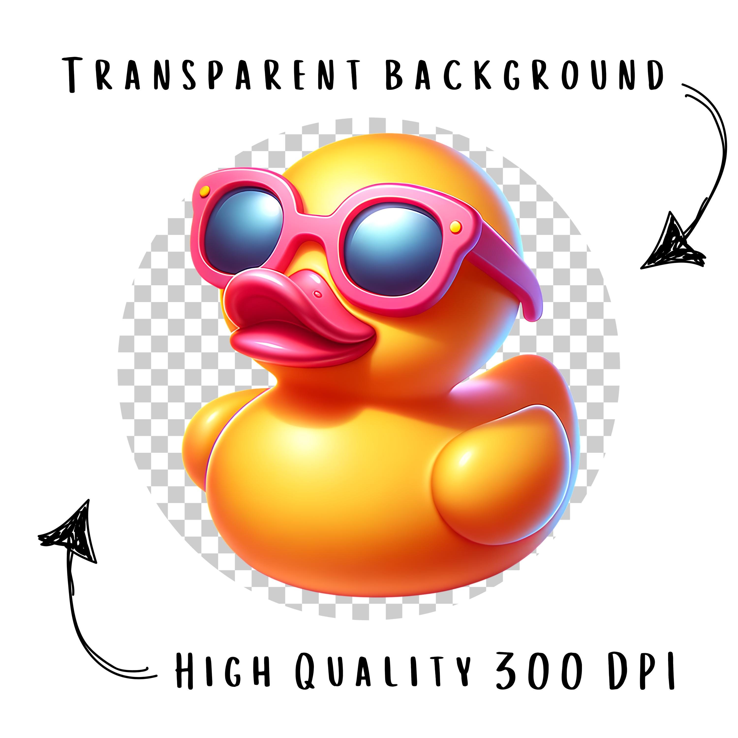 Rubber Ducky Clipart Bundle 15 PNG High Quality Cartoon Duck Files Cute ...