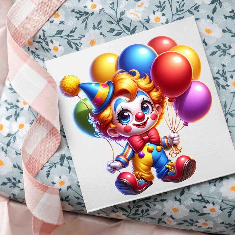 Cute Clown Clipart Bundle 15 PNG High Quality Cartoon Funny Clown ...