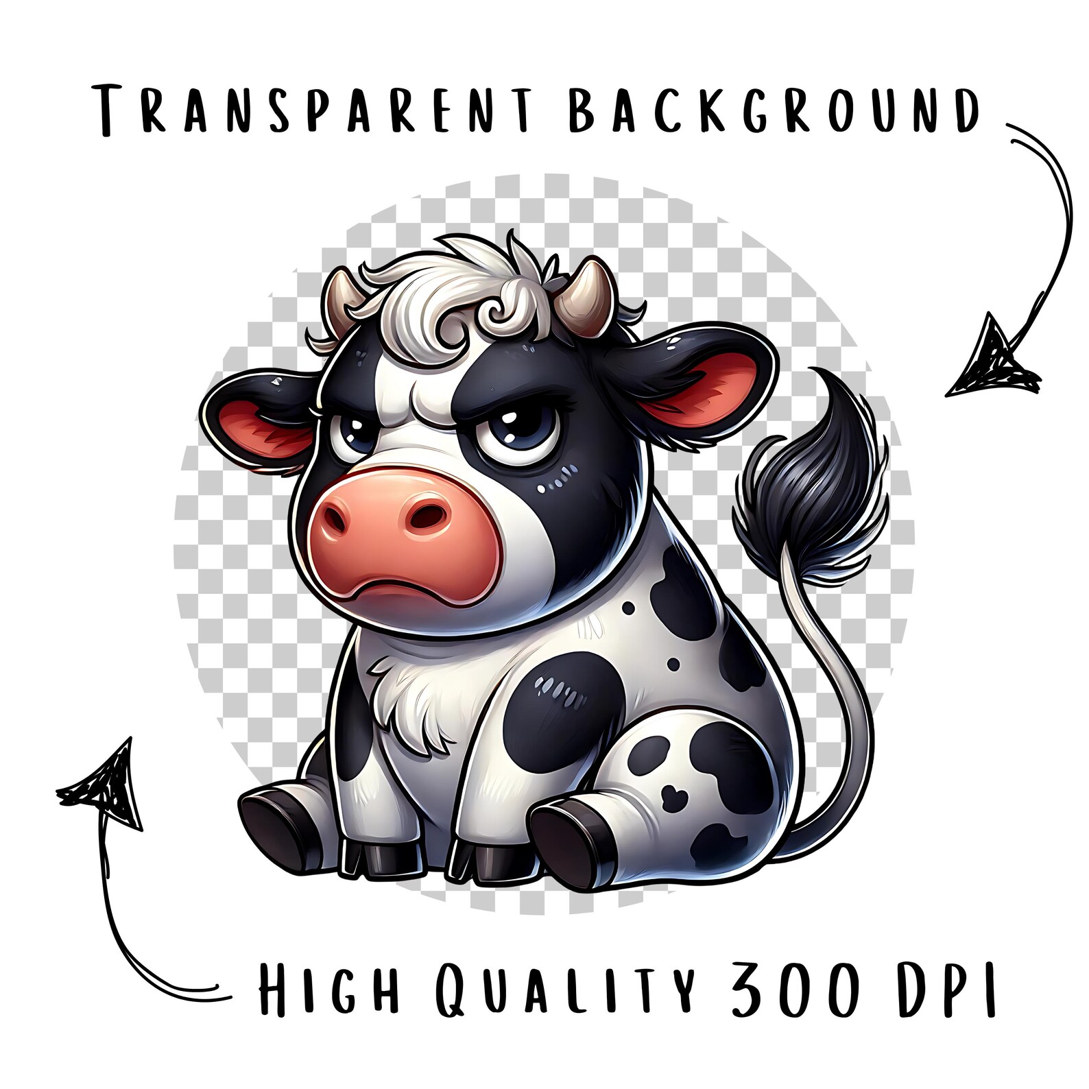 Grumpy Animal Clipart Bundle 25 PNG High Quality Files Angry Farm ...