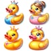Princess Rubber Ducky Clipart Bundle 15 PNG Cute Duck Paper Crafts ...