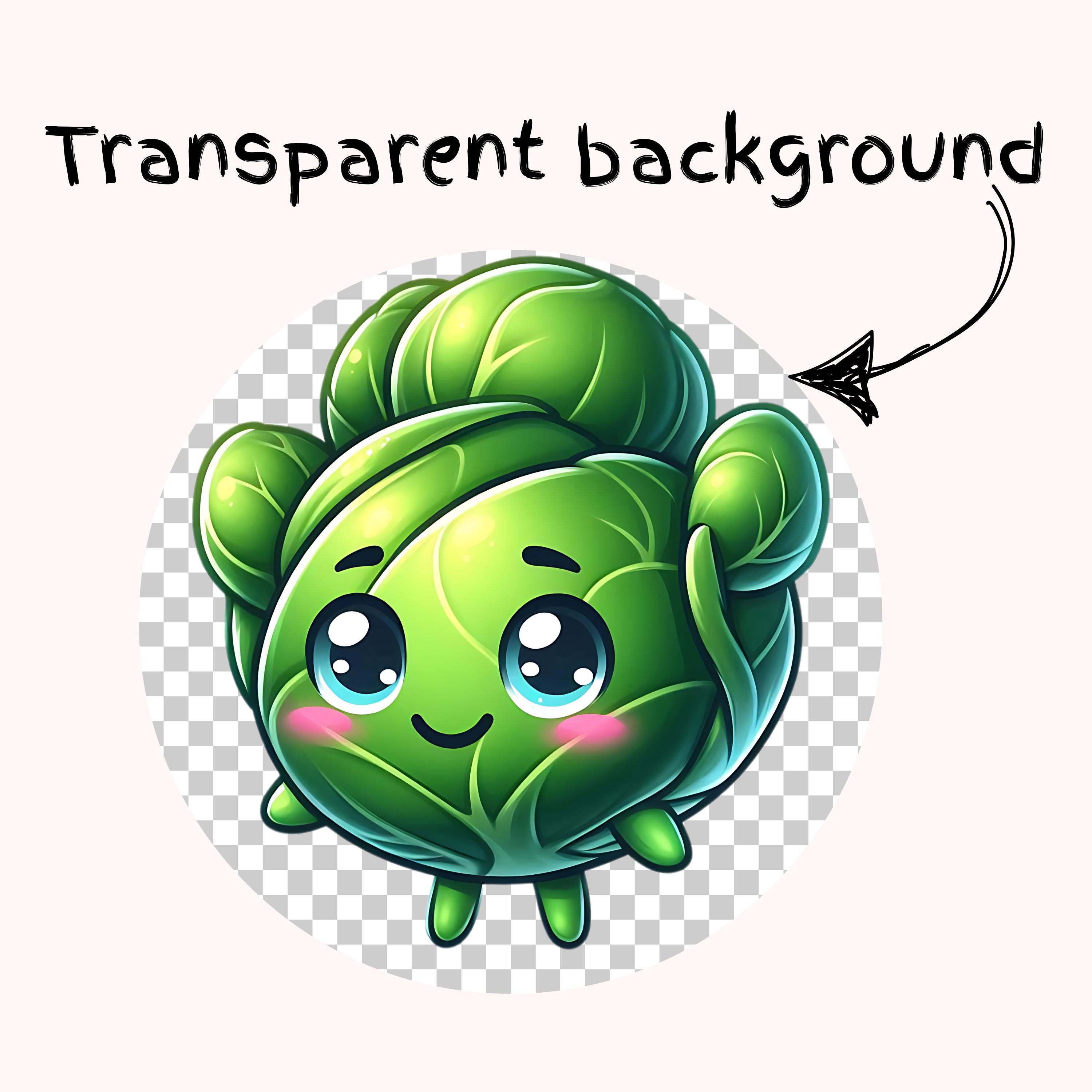 Cute Vegetables Clipart Bundle 28 PNG Happy Vegetable Faces Printable ...