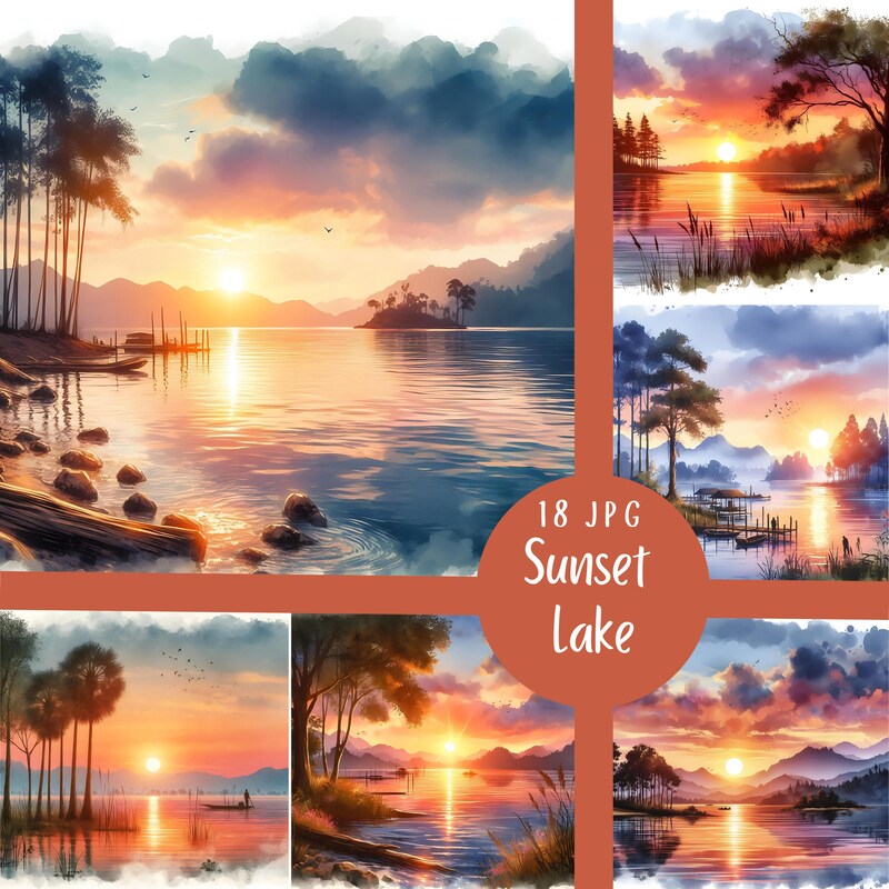 Sunset Silhouette Painting - Etsy