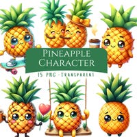12 Pineapple Clipart, Summer Fruits Clipart, Tropical Pineapple Clipart ...