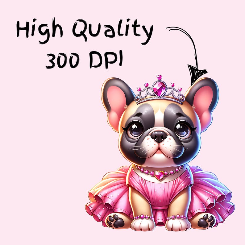 Glamorous Frenchie Clipart Bundle 12 PNG Digital Download Files French ...