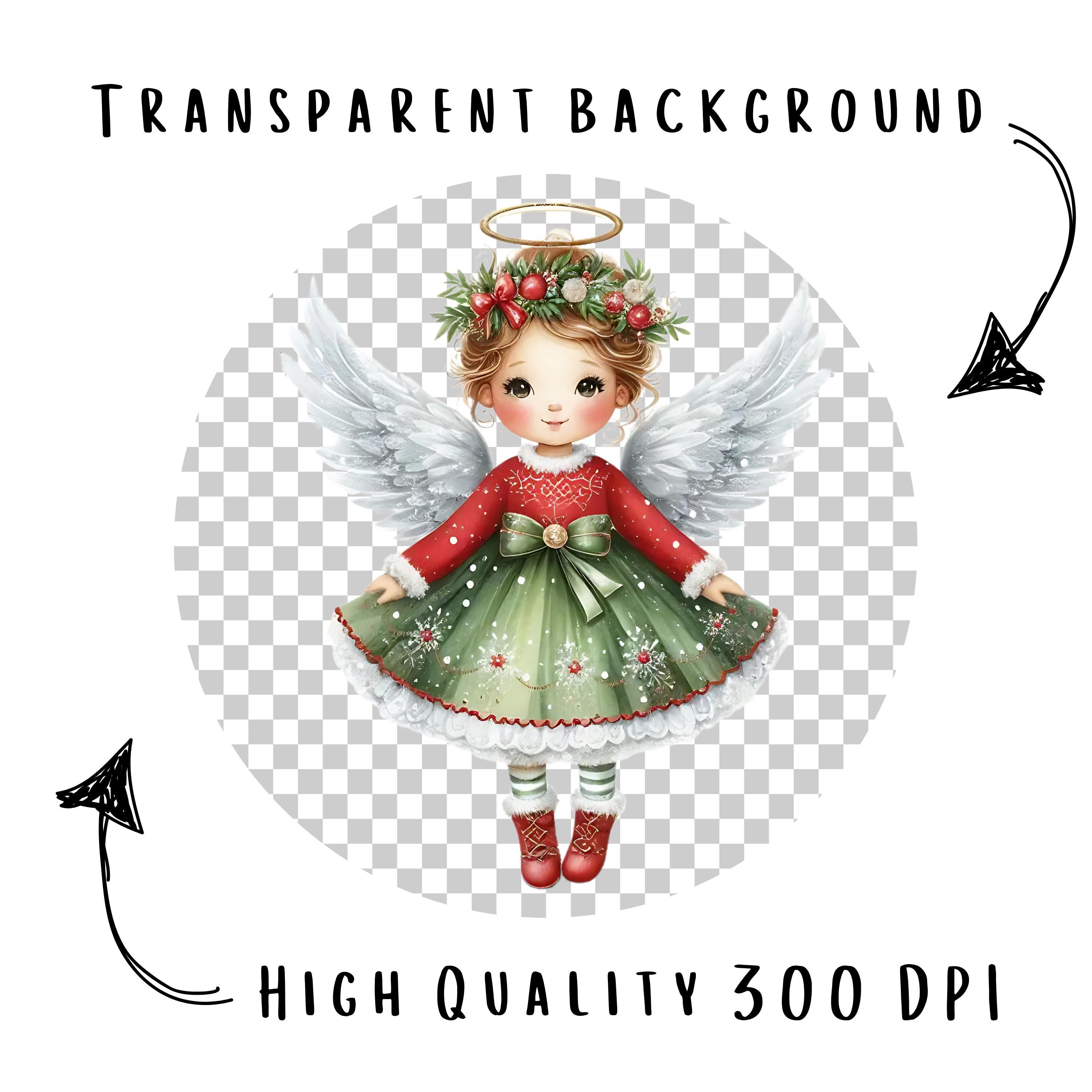 Christmas Angel Clipart Bundle 15 PNG High Quality Watercolor Angel ...