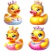 Princess Rubber Ducky Clipart Bundle 15 PNG Cute Duck Paper Crafts ...