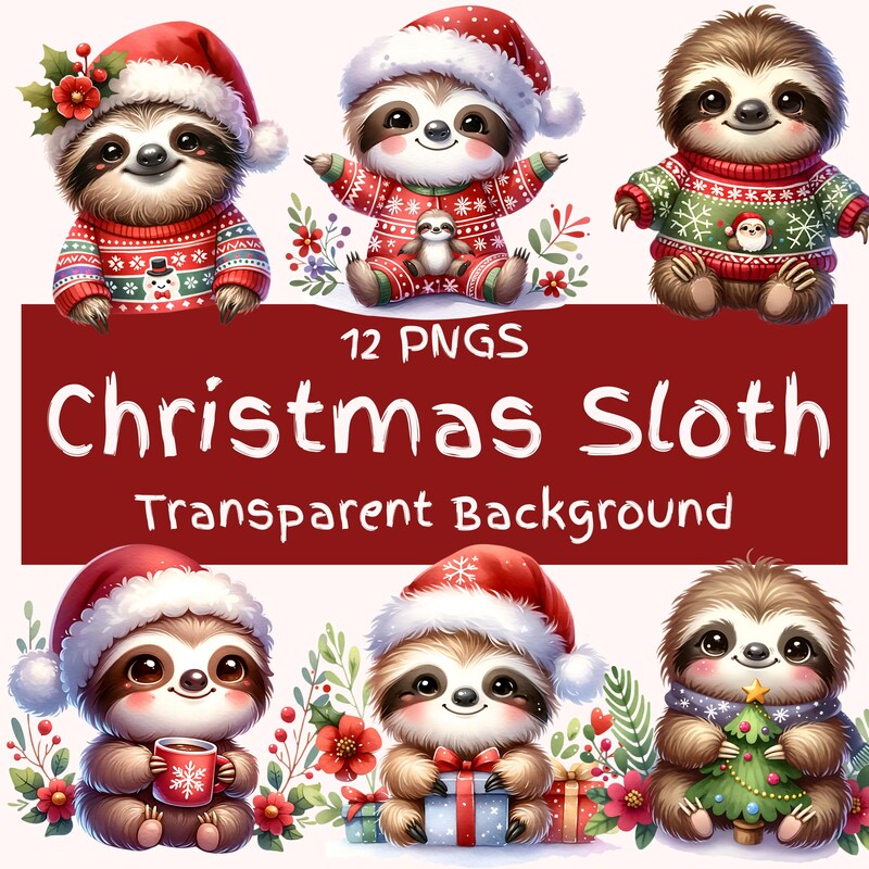 Sloth Christmas - Etsy