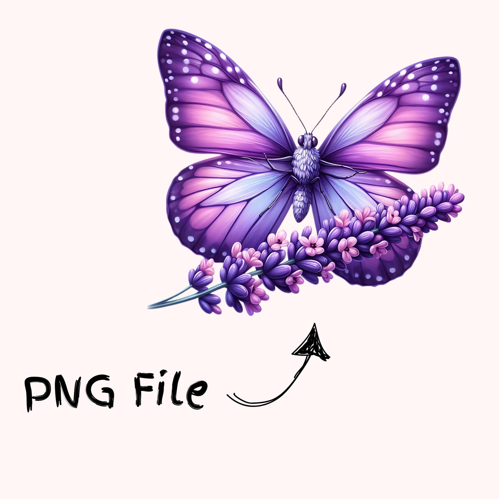 Lavender Butterfly Clipart Bundle 18 PNG Watercolor Cute Purple ...