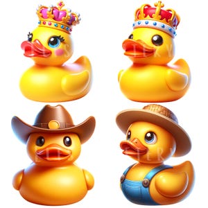 Rubber Ducky Clipart Bundle 15 PNG High Quality Cartoon Jeep Duck Files ...