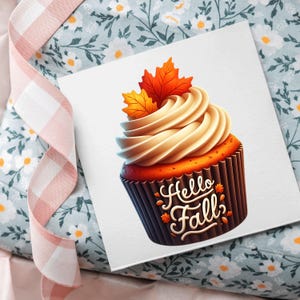 Fall Cupcakes Clipart Bundle 15 PNG High Quality Cartoon Cute Autumn ...