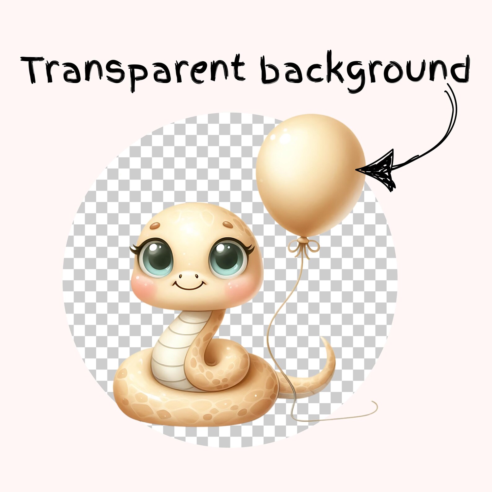 Beige Snake Clipart Bundle 15 PNG High Quality Boho Watercolor Snake ...