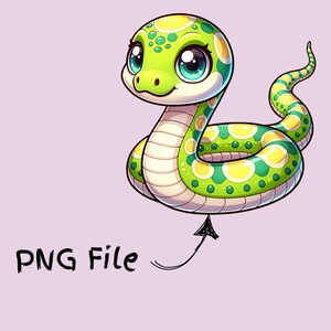 Cute Snake Clipart Bundle 15 High Quality PNG Files Cute Reptile Clip ...