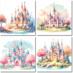 15 JPG Dreamy Princess Castle Clipart Bundle, Instant Download, Fantasy ...