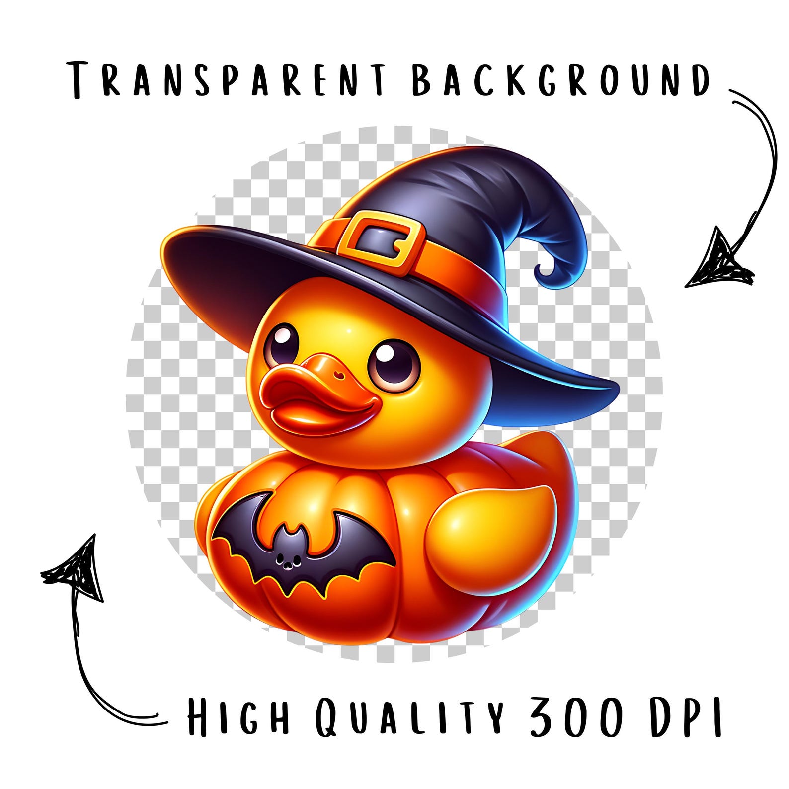 Halloween Rubber Ducky Clipart Bundle 15 PNG Spooky Cute Halloween Duck ...