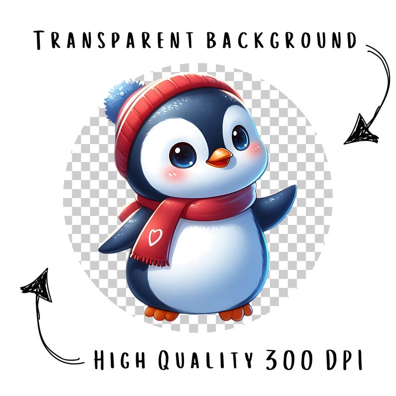 Cute Penguin Clipart Bundle 15 PNG Penguin Digital Clip Art Cute Artic ...