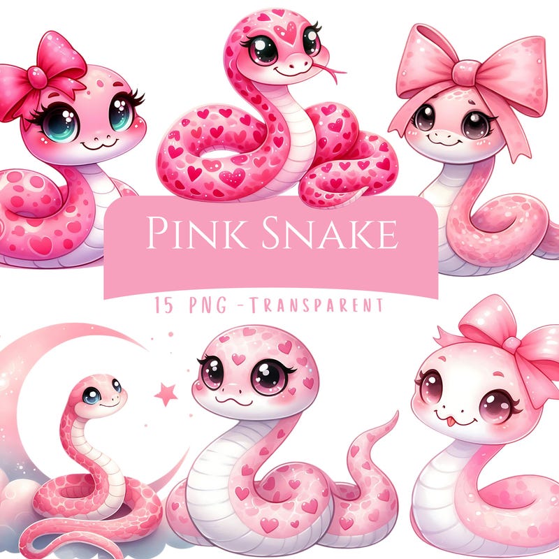 Cute Baby Snake Clipart - Etsy UK
