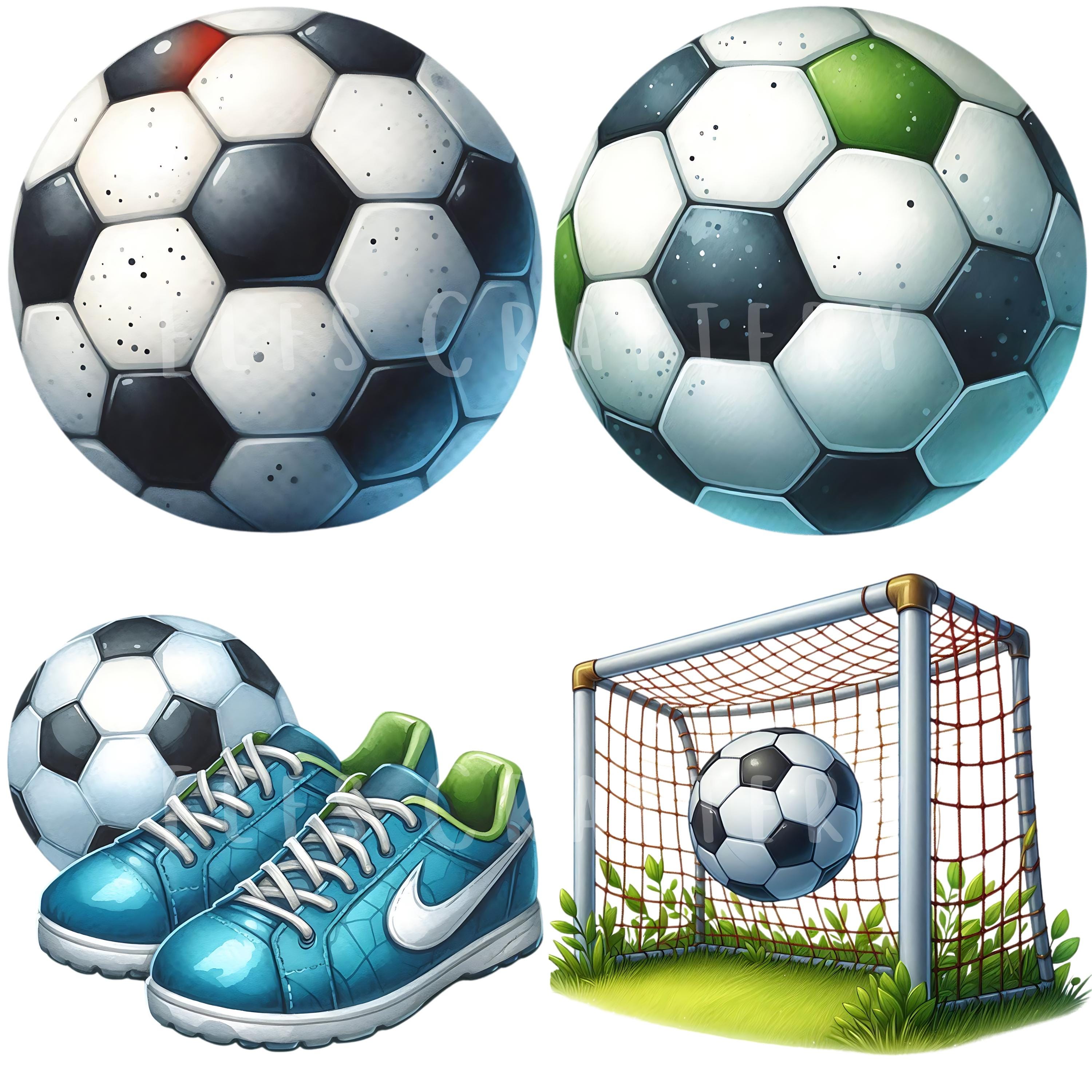 Little Soccer Clipart Bundle 15 PNG High Quality Watercolor Soccer Game ...