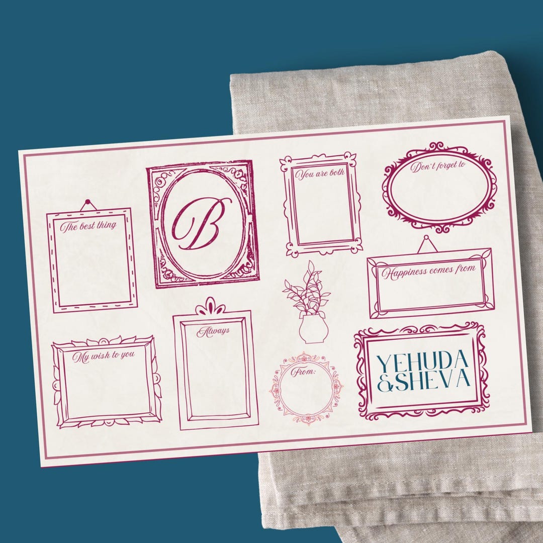 Sheva Brachos Advice and Wishes Card - Picture Perfect Couple - 5.5"x8 ...