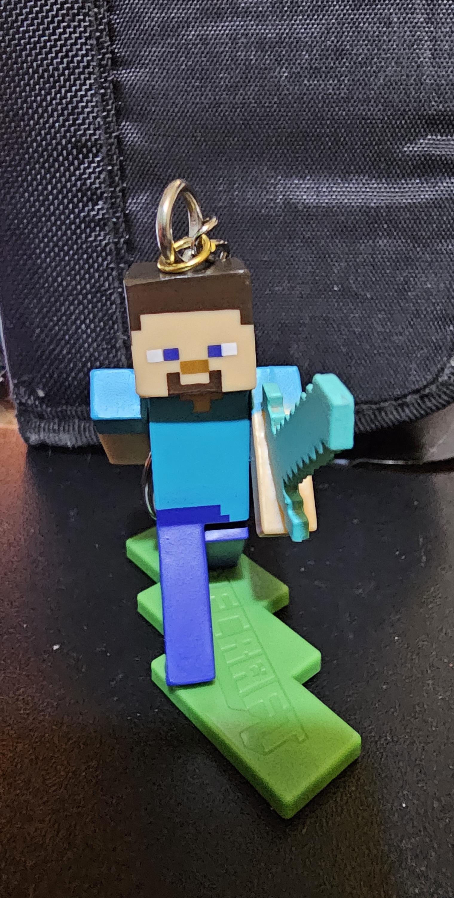 Minecraft Steve Keychain - Etsy