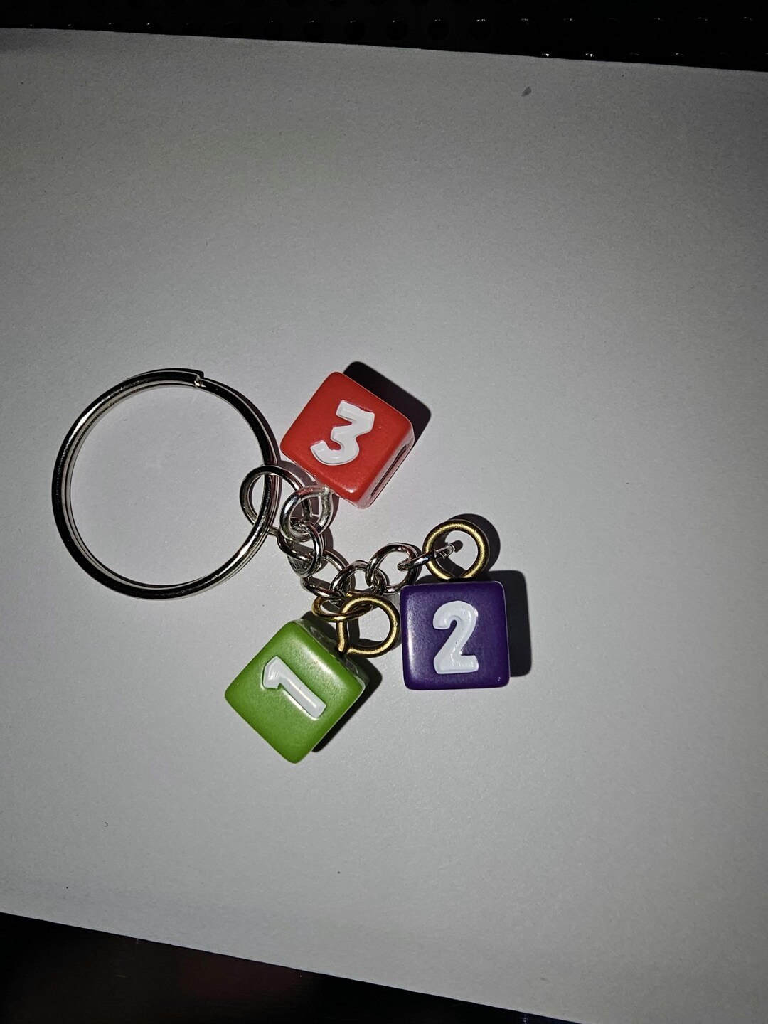 Dice Keychain - Tiny, Multicolor, Numbered - Etsy