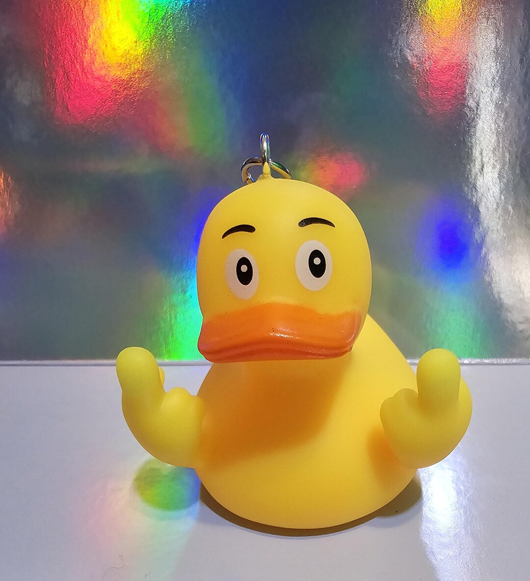 Rubber Ducky Keychain Middle Finger - Etsy