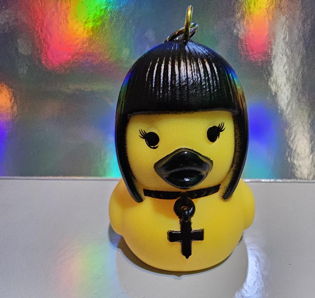 Rubber Ducky Keychain Goth Girl - Etsy