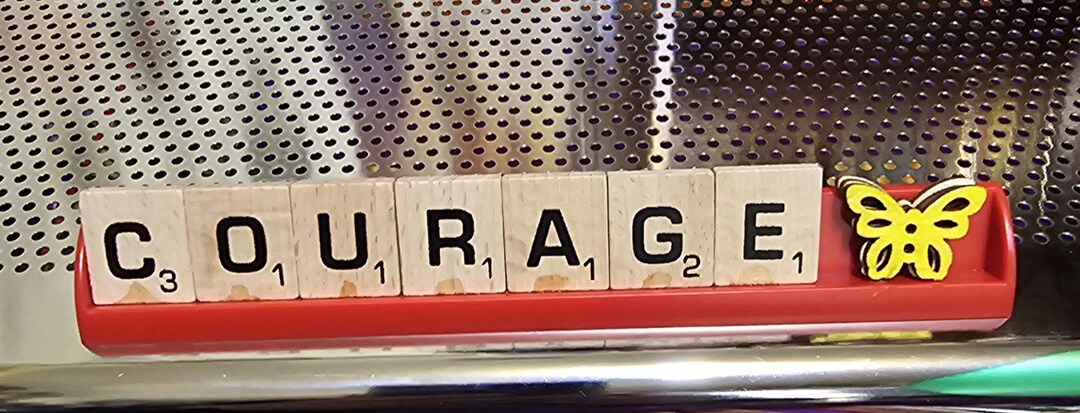 COURAGE Letter Plate - Etsy