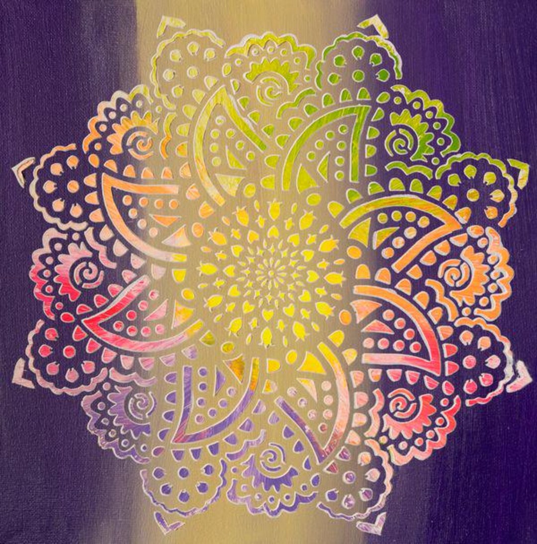 Infinite Dimensional Reflection Acrylic Painting on Cotton Canvas ...