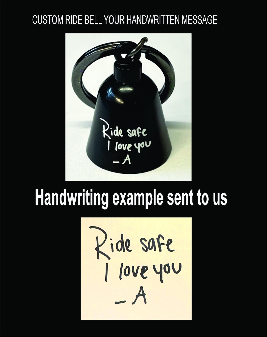 Custom Engraved Biker Bell: Personalized Handwriting Ride Bell - Etsy