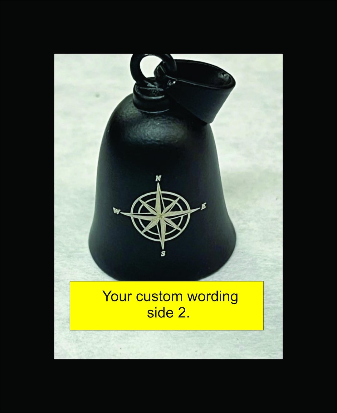 Gremlin Bell Biker Bell, Custom Engraved Biker Gift, Compass With Your ...