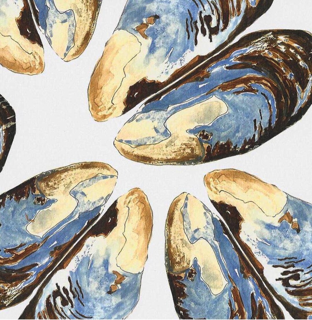 Mussel Greeting Card | British Coastal Art | Hand-designed in Devon ...