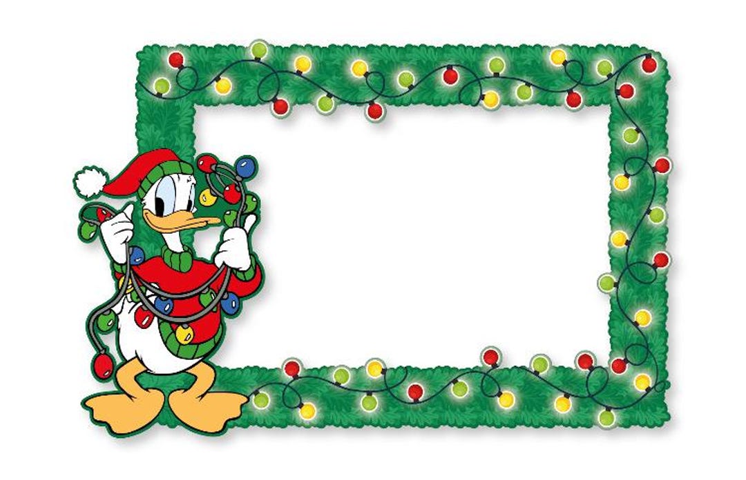 Christmas Party Selfie Frame. Holiday Photo Prop. Donald Duck Festive ...