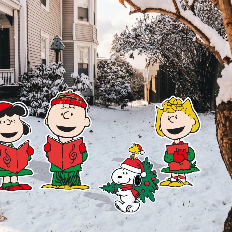 Peanuts Christmas Yard Art - Etsy