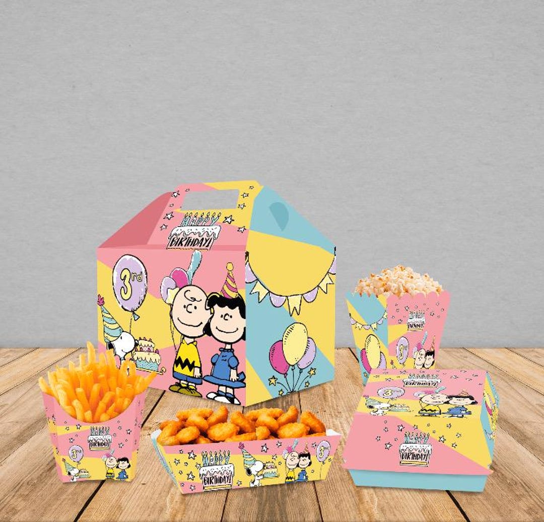 Personalized Charlie Birthday Party Favor Boxes - Etsy