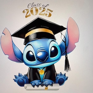 Graduación/interior Y Exterior/graduación Temática De Stitch - Etsy