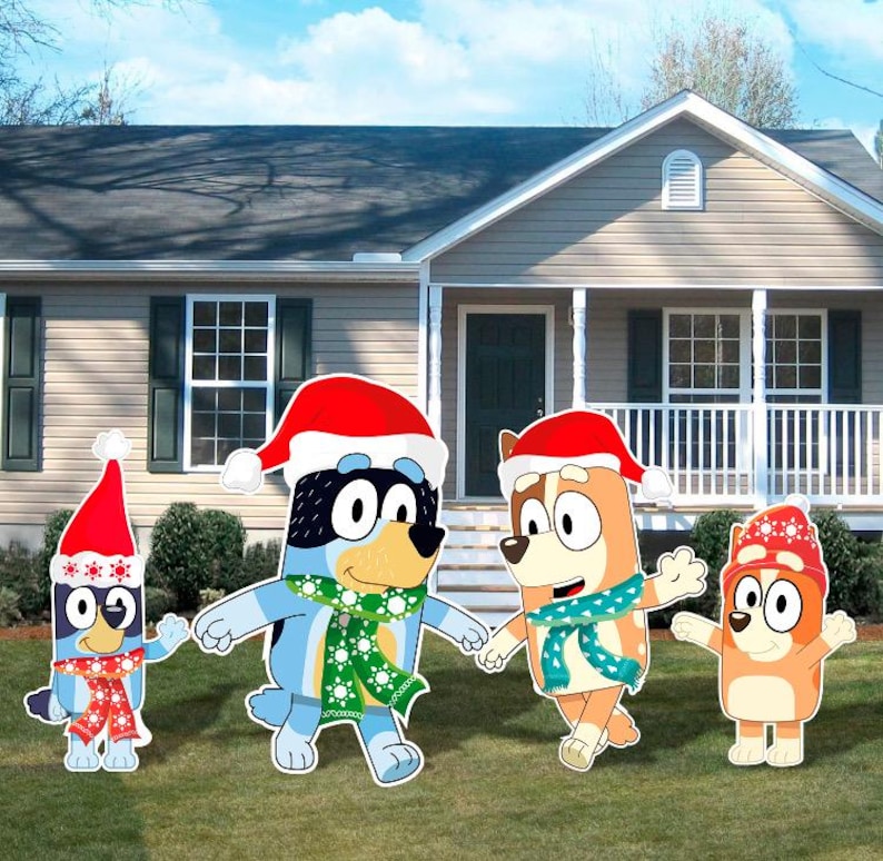 Garden Decoration/bluey Family Christmas Yard /bluey, Bingo, Bandit ...