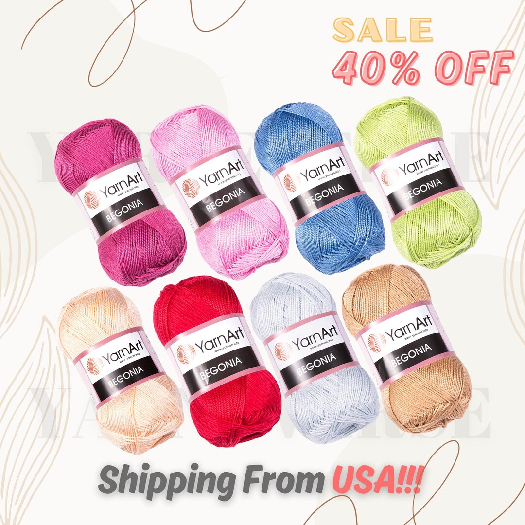 Yarnart Begonia, Amigurumi Yarn, Bikini Yarn, 100% Mercerized, Doll ...