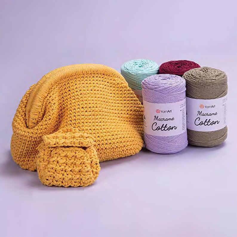 Yarn Art Macrame Cotton, Yarn for Macrame Crafting Knitting and Crochet ...