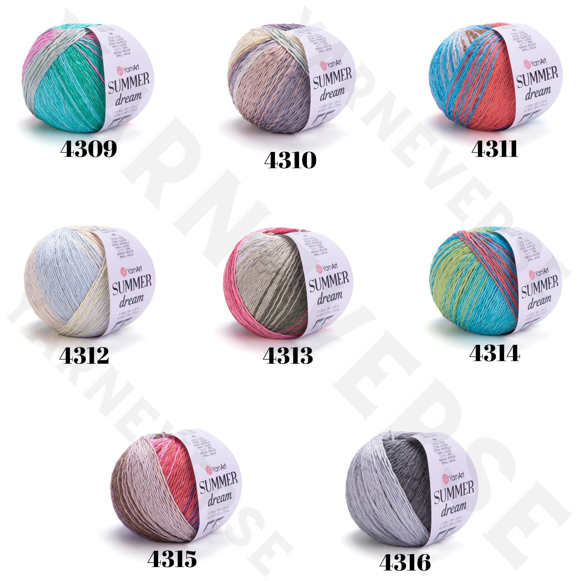 Yarnart Summer Dream, Summer Yarn, Cotton Yarn, Glittery Yarn ...