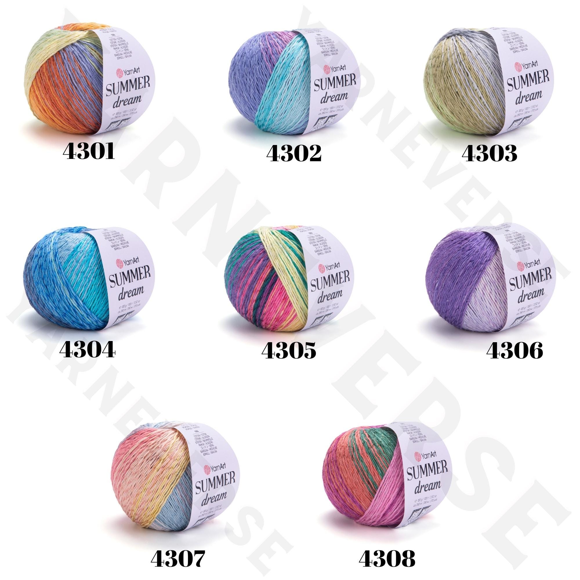 Yarnart Summer Dream, Summer Yarn, Cotton Yarn, Glittery Yarn ...