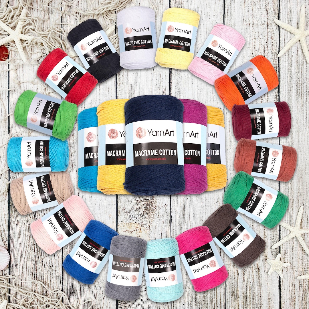 Yarn Art Macrame Cotton, Yarn for Macrame Crafting Knitting and Crochet ...