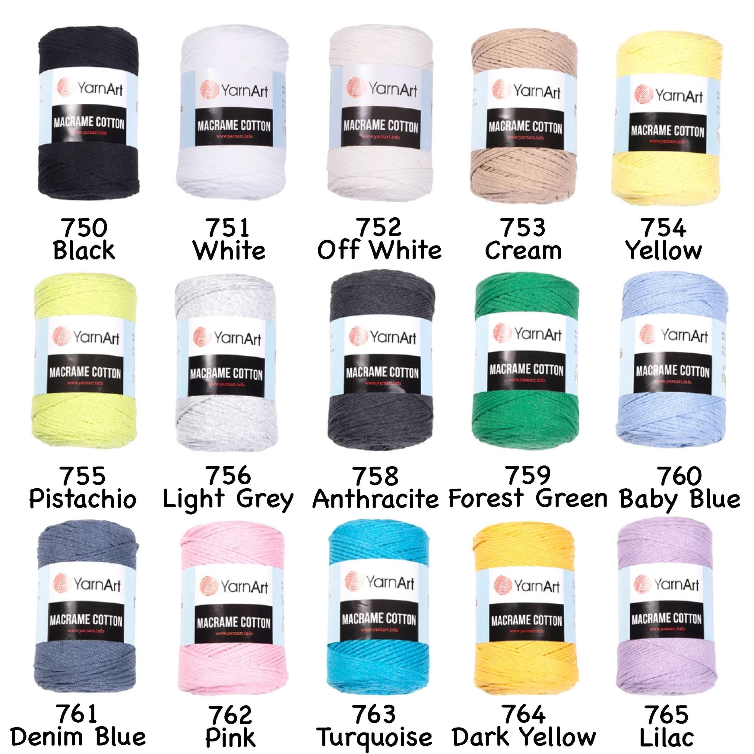 Yarn Art Macrame Cotton, Yarn for Macrame Crafting Knitting and Crochet ...