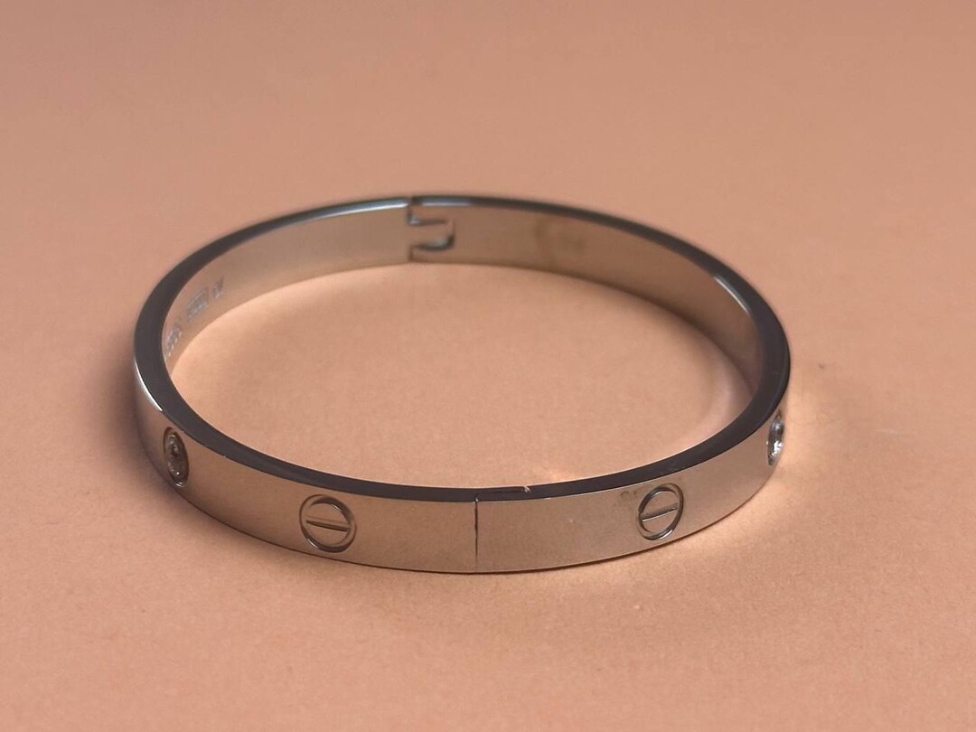 Cartier Silver Love Bracelet Iconic Designer Jewelry Luxury Statement ...