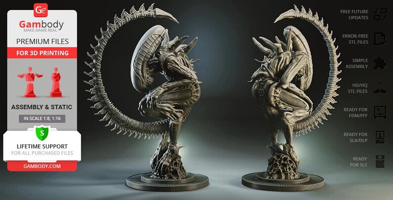Alien Xenomorph Birth Sculpture & Miniature | Maximum Detailed 12K ...